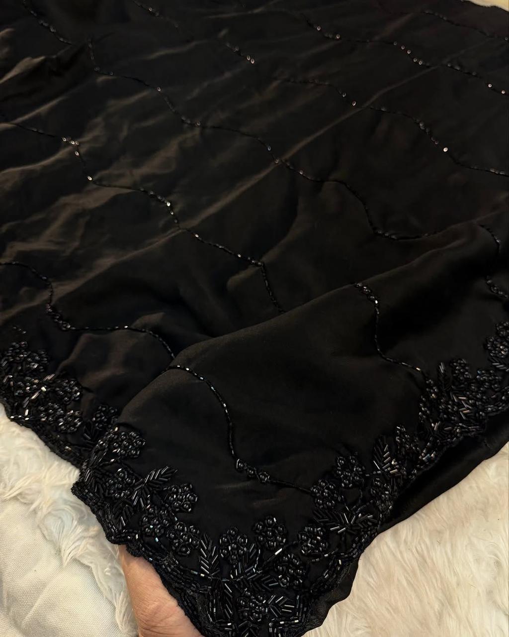 Georgette handwork saree – Sumi Vastra