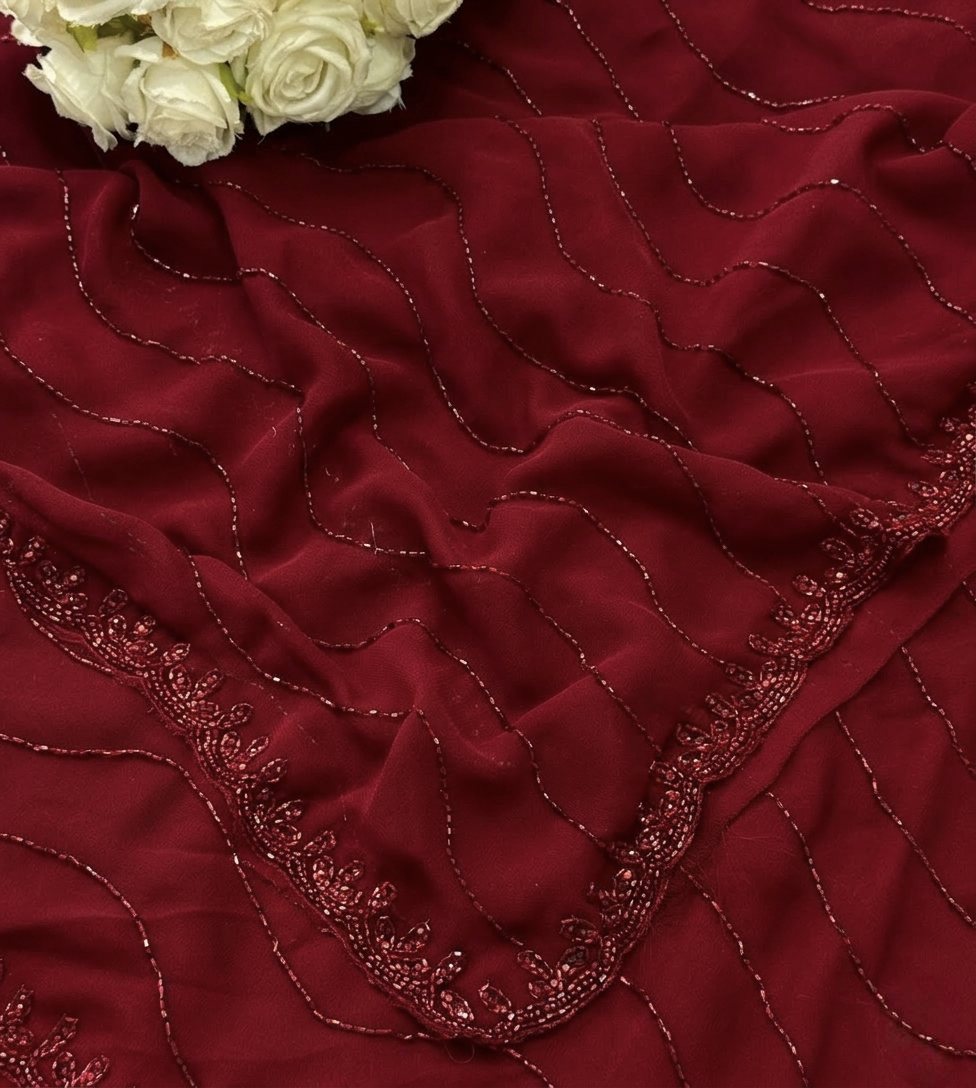 Georgette handwork saree – Sumi Vastra