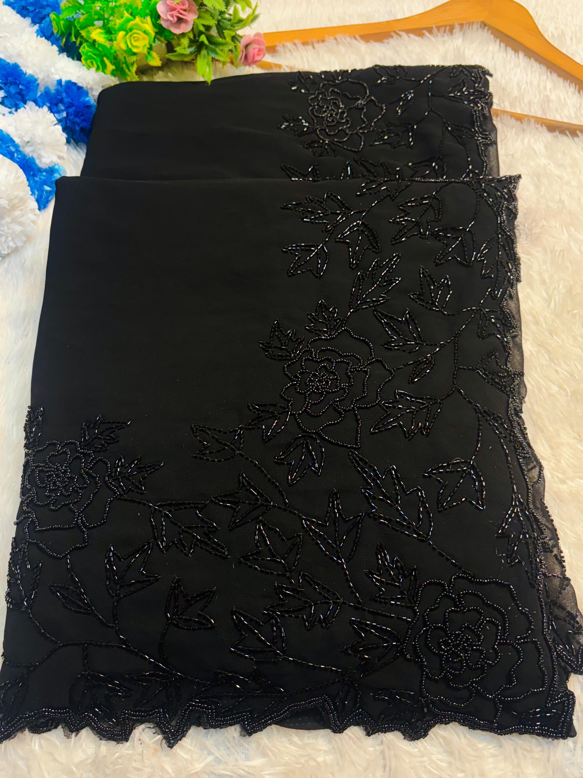 Georgette handwork saree – Sumi Vastra